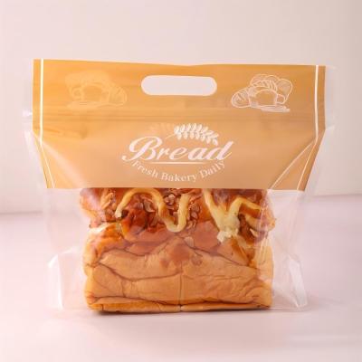 China Transparent Custom Bakery Packaging Bag Plastic Portable For Homemade Bread for sale