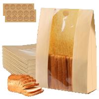 China Convenient Kraft Paper Bread Bags Environmentally Friendly Kraft Bread Packaging for sale
