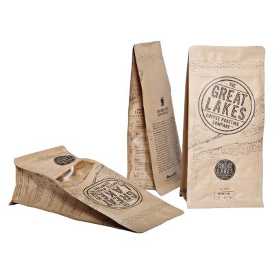 China Eco Friendly Coffee Bean Packaging Pouch Compostable Recyclable With Pull Tab Ziplock for sale