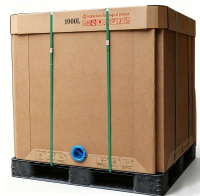 China Heavy Duty Corrugated Cardboard IBC | Industrial Bulk Liquid Container for sale