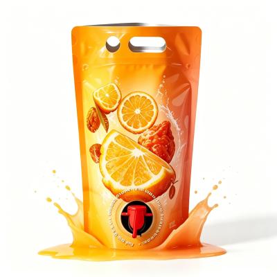 China 1.5L Food-Grade Double Gusset Pouch with Tap - Heavy-Duty Reusable Bag for Orange Juice, Drinks & More for sale
