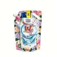 Quality 2L Lilac & Flower Scent Liquid Laundry Detergent Pouch - Leak-Proof Spout Stand for sale