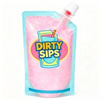 Quality 500ml Leak-Proof Icee/Slushy Smoothie Spout Pouch - BPA-Free Clear Pink for sale