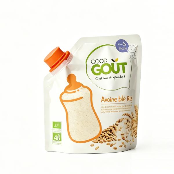 Quality Organic Baby Cereal Pouch for 6+ Months - Leak-Proof Oat Wheat Rice Spout Bag for sale