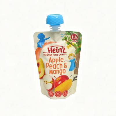 China 120g Toddler Fruit Puree Spout Pouch - BPA-Free Leak-Proof Stand-Up Bag for Apple Peach Mango Blends (1-3 Years) for sale