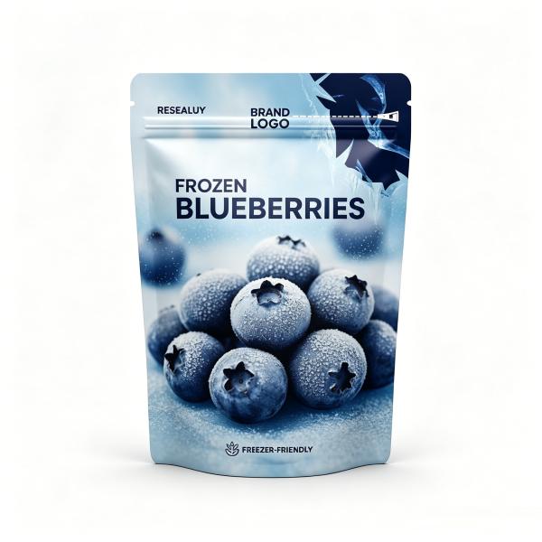 Quality Custom Printed Freezer-Friendly Stand-Up Pouch - Resealable Bag for Frozen Berries & Fruits for sale