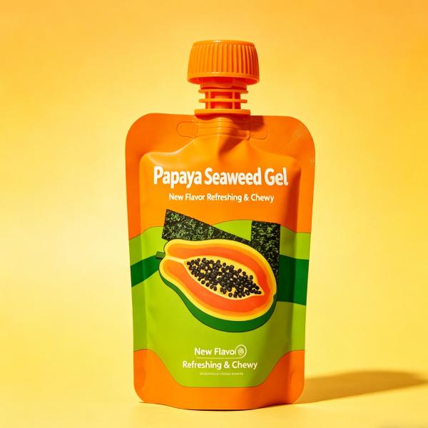 Quality Custom Printed Spout Pouch for Gel & Liquid Snacks | Food‑Grade Stand‑Up Flexible Packaging for Seaweed & Fruit Gel for sale