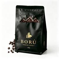 Quality Custom Printed 500g Matte Black Kraft Stand‑Up Coffee Pouch with Window | High for sale