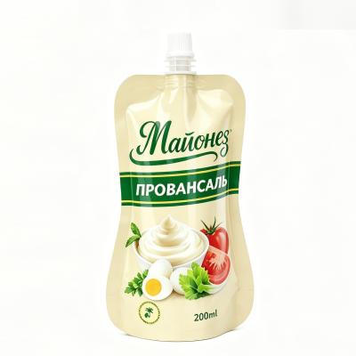 China 200ml Custom Contour Spout Pouch | High‑Barrier Sauce Packaging with Unique Ergonomic Shape for sale