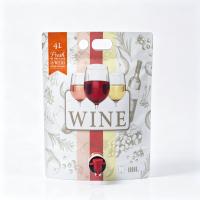 Quality 4L Disposable Wine Dispenser Wine Bag In Box Pouch| Aluminum Foil Tap Dispenser for sale