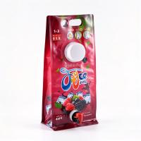 Quality 4L Stand‑up Bib Pouch with Butterfly Tap Valve | Wine Fruit Puree Berry Juice for sale