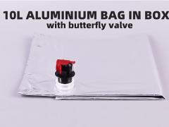 10L Aluminum Foil Bag in Box (BIB) with Vitop Tap Food Grade High Barrier Storage Bag for Wine, Jui