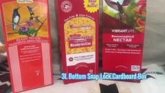 Custom Printed Bottom Snap Lock Cardboard Box with Top Handle | Liquid Box for & Beverage & Drinks