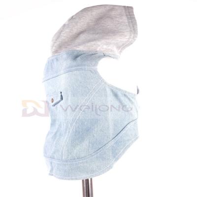 Cina L'annata blu di maglia con cappuccio del cucciolo del denim del cotone ha lavato i vestiti XS-XL in vendita