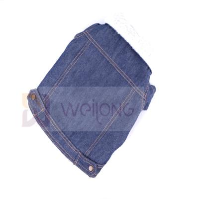 Cina Poli cane Jean Jacket blu di inverno del rivestimento del denim dell'animale domestico di berbero di 100% in vendita