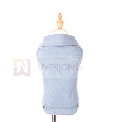Cina Rivestimento lavato d'annata blu del denim dell'animale domestico del cappotto dell'animale domestico di estate della primavera per il gatto del cane in vendita