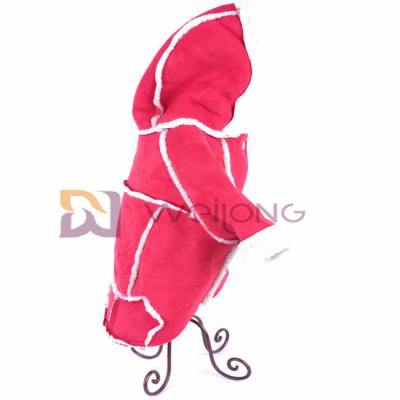 Cina Caldo imiti la maglia con cappuccio di cuoio di Autumn Raw Edge Cute Pet dell'abbigliamento dell'animale domestico in vendita