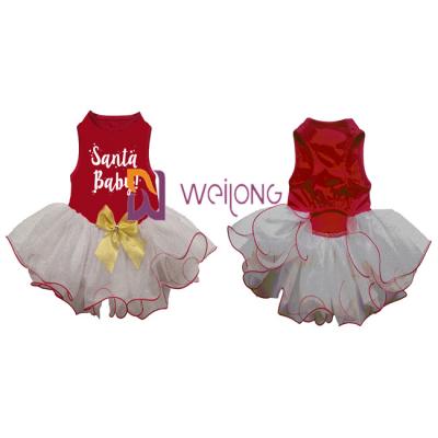 中国 きらめきのテュルのスカート ペット服のDress注文のゴム製印刷物犬の王女 販売のため