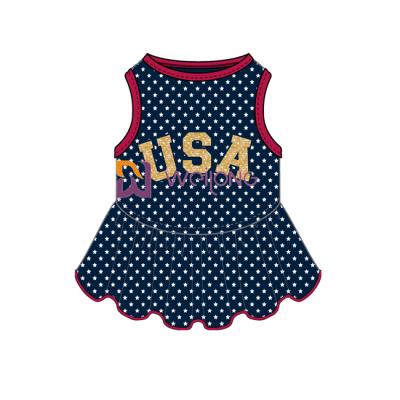 Cina Il maschio di gomma del vestito dal cane del Jersey della stella CVC di U.S.A. della stampa di scintillio ha personalizzato in vendita