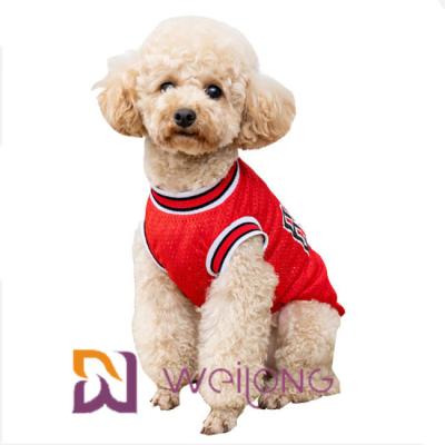 China Customizable Print Number Mesh Pet T Shirt Nba Pet Apparel Jerseys for sale