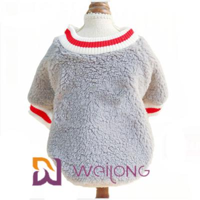 Cina La maglietta di Rib Knit Short Sleeve Pet tiene la maglietta molle calda di Sherpa per il cane in vendita
