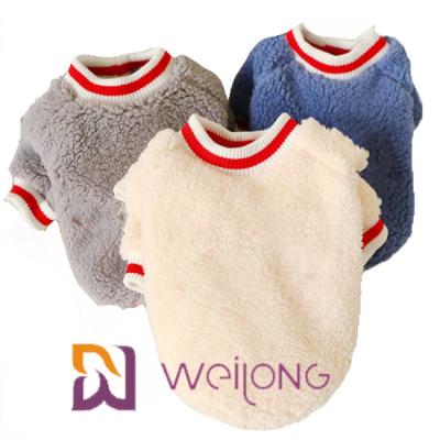 Cina La maglietta di Rib Knit Short Sleeve Pet tiene la maglietta molle calda di Sherpa per il cane in vendita