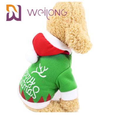 Cina L'inverno del cucciolo di maglia con cappuccio di Natale copre con i vestiti dell'inverno di Santa Claus Snowman Elk Dog Cat in vendita