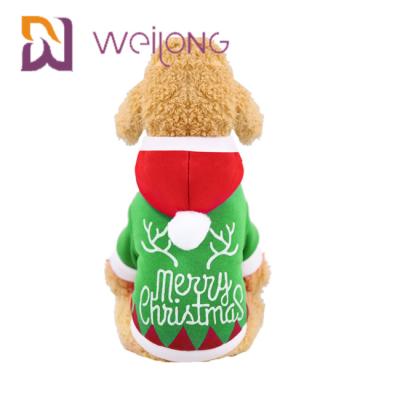 Cina L'inverno del cucciolo di maglia con cappuccio di Natale copre con i vestiti dell'inverno di Santa Claus Snowman Elk Dog Cat in vendita
