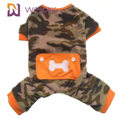 Cina Poli vello Onesie del cane del cranio del cammuffamento del pigiama dell'animale domestico di inverno del vello in vendita