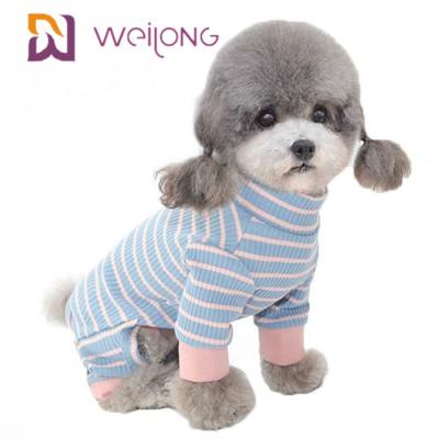 中国 夏のカスタマイズされるしまのある白黒格子縞犬のパジャマは染められてまいはだを詰める 販売のため