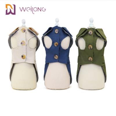 Cina Giacca a vento d'apertura dell'animale domestico della tela di Cat Winter Wear Plaid Cotton della polvere del bottone per i cani in vendita