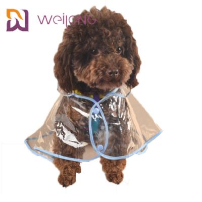 Cina Impermeabile leggero del cane dell'animale domestico del PVC dell'impermeabile di estate trasparente della primavera chiaro in vendita