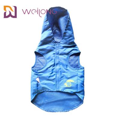 Cina Impermeabile impermeabile XS-XL blu dell'animale domestico della stampa della gomma di apertura del Velcro in vendita