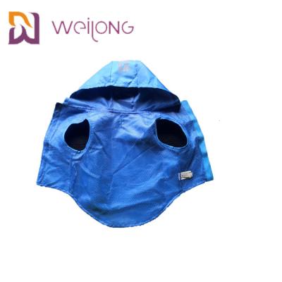 Cina Impermeabile impermeabile XS-XL blu dell'animale domestico della stampa della gomma di apertura del Velcro in vendita