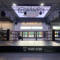 China 1m Platform Elevated Boxing Fighting Ring Canvas Cover With Strong Ropes for sale