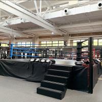 China 1m Platform Elevated Boxing Fighting Ring Canvas Cover With Strong Ropes for sale