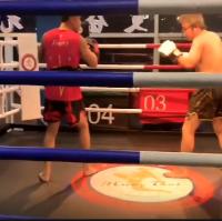 China 1m Platform Elevated Boxing Fighting Ring Canvas Cover With Strong Ropes for sale