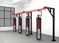 China Movable Multi Station Heavy Bag Rack Wall Mount Boxing Bag Support for sale