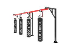 China Movable Multi Station Heavy Bag Rack Wall Mount Boxing Bag Support for sale