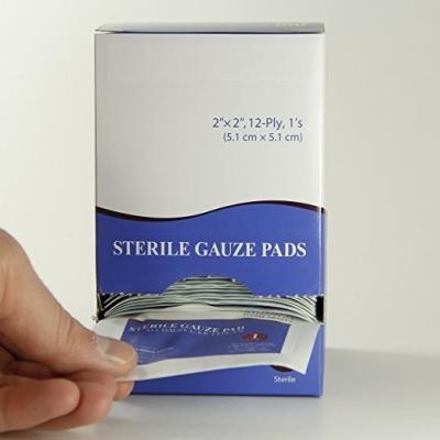 Cina Compressa sterile 100% del cotone Gauze Pads medico 19x15 in vendita