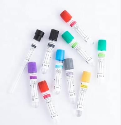 Cina tubi della raccolta del campione di sangue di 13x100mm, tubi della raccolta del sangue di vuoto degli ED in vendita
