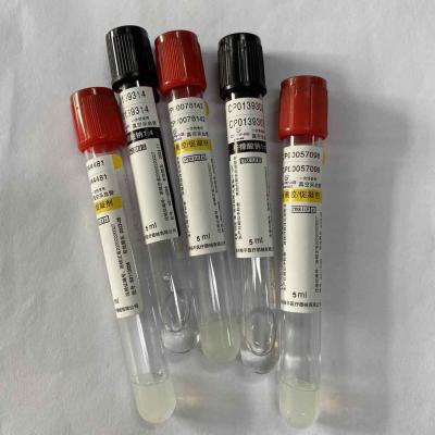 China Disposable Clinical Plain 5 Ml Blood Collection Tubes Red Color for sale
