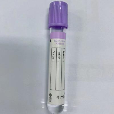 China Vacuum Blood Collection Tube Purple Cap EDTA K2 K3 Whole Blood Collecting for sale