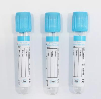 China Blood Collection PT Tube With Sodium Citrate 16*100mm ISO13485 for sale