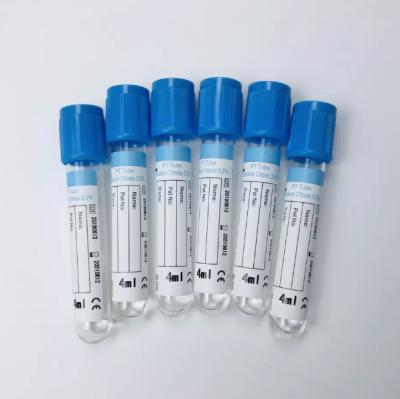 China 3.2% Sodium Citrate PT Blood Collection Tube Blue Vacuum CE ISO13485 for sale