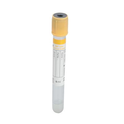 China Medical Gel And Clot Activator Vacuum Blood Collection Tube Yellow Glass / PET Tube for sale