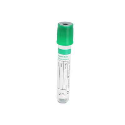 China Green Top Sodium Heparin Blood Collection Tubes Heparin Lithium Sodium Tube for sale