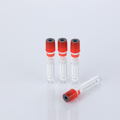 China Medical Consumables No Additive Tube 1 - 10ml Vacuum Blood Collection Plain Tube for sale