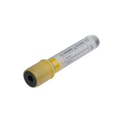 China 6ml Gel And Clot Activator Tube Yellow Top Vacuum Blood Collection Tube for sale