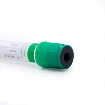 China 1-10ml PET Disposable Vacuum Blood Collection Lithium Heparin Tube Green Top Medical Consumables for sale